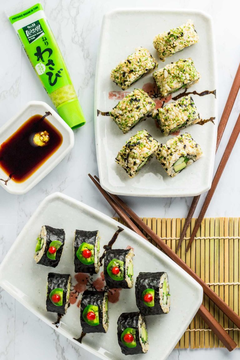 Vegan Avocado Cucumber Sushi Roll | Easy Maki at Home