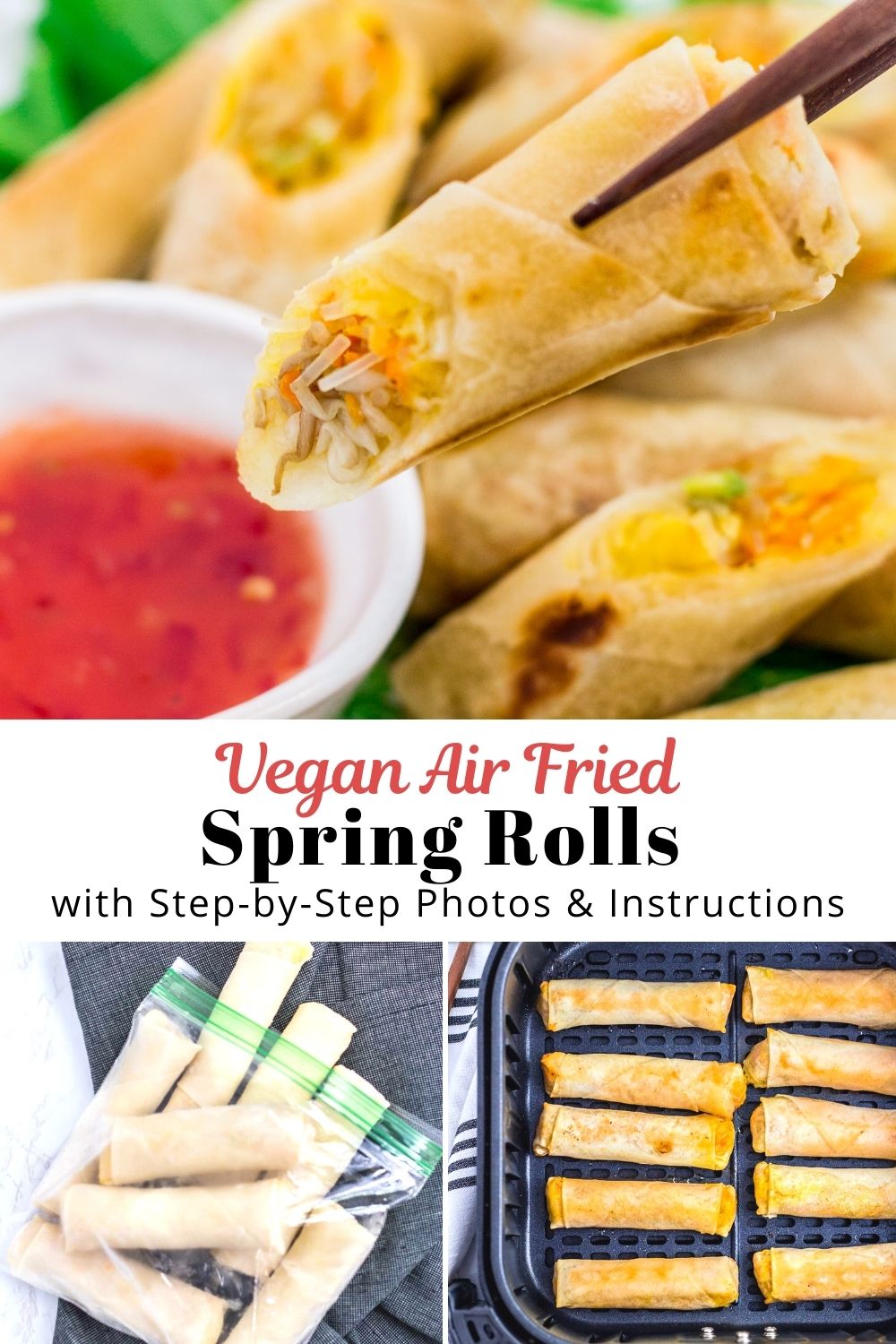 Vegan Air Fried Spring Rolls Vegan Lumpia My Eclectic Bites