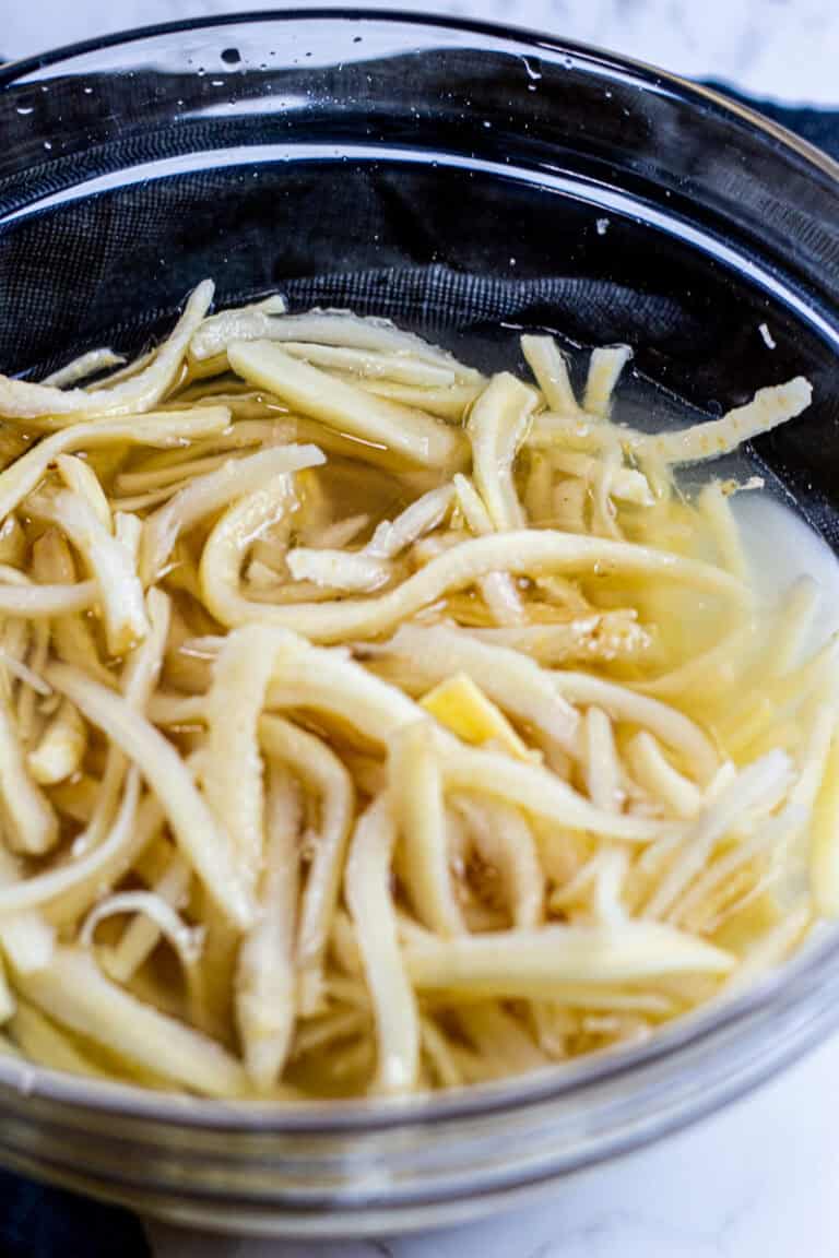 Sauteed Doraji (Bellflower roots) - My Eclectic Bites