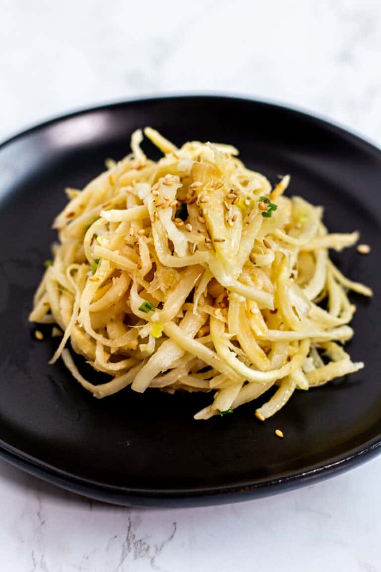 Sauteed Doraji (Bellflower roots) - My Eclectic Bites