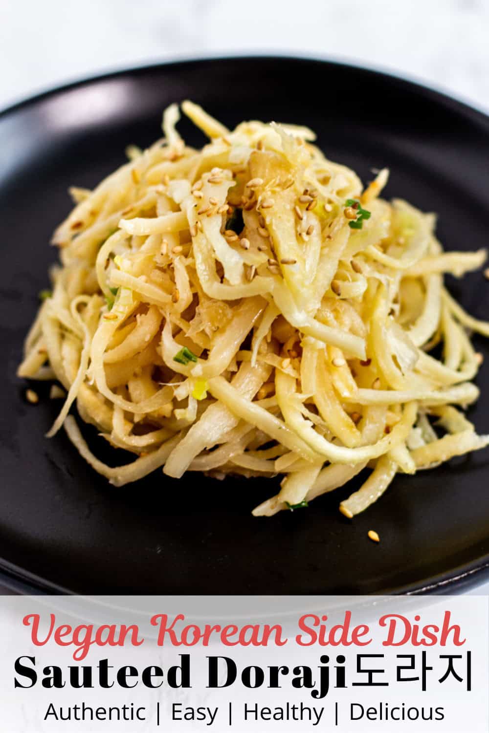 Sauteed Doraji (Bellflower roots) - My Eclectic Bites