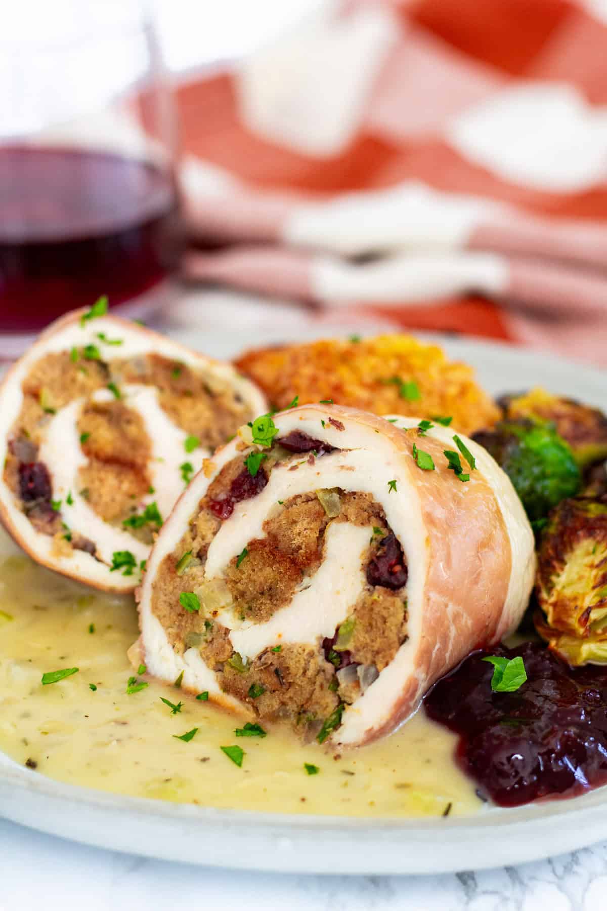 Stuffed Chicken Breast with Stuffing (Thanksgiving Dinner for Two) - My ...
